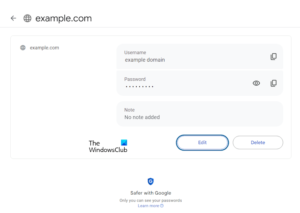 How to edit or delete all passwords in Google Password Manager