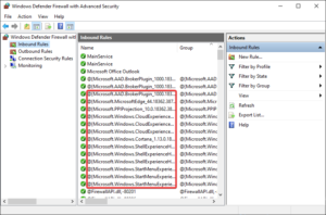 How to remove duplicate Windows Firewall rules