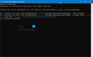 How to list all Automatic Maintenance Tasks in Windows 11