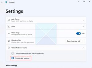 Stop Notepad from opening last file in Windows 11