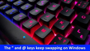 The " and @ keys keep swapping on Windows 11
