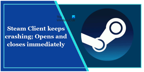 Steam Client keeps crashing; Opens and closes immediately