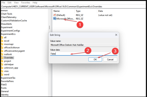 How to move Outlook toolbar from side to bottom