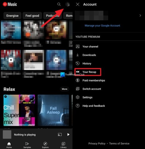 How to see YouTube Music Recap