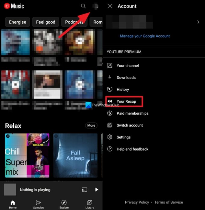 How to see YouTube Music Recap