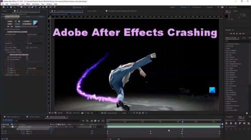 Adobe After Effects crashing on Windows computer