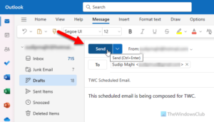 How to cancel Scheduled Email in Outlook