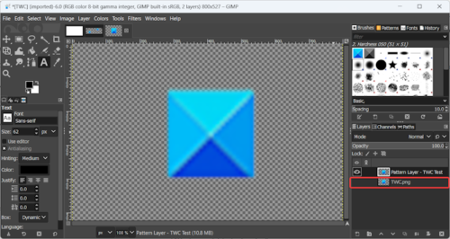 How to create a Pattern in GIMP?