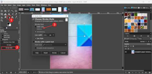 How to create a Pattern in GIMP?