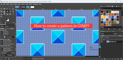 How to create a Pattern in GIMP?