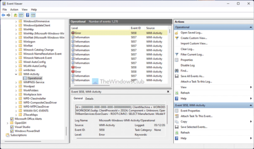 Event ID 5858, WMI-Activity high CPU in Windows [Fix]