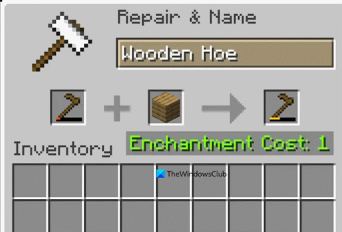 How to make a Wooden Hoe in Minecraft