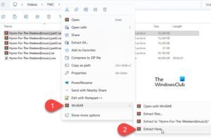 How to Split or Combine RAR files in Windows 11