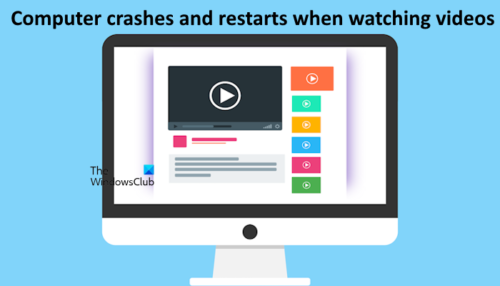 Computer crashes or restarts when watching videos