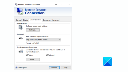 Cannot copy data from Remote Desktop to Local Machine