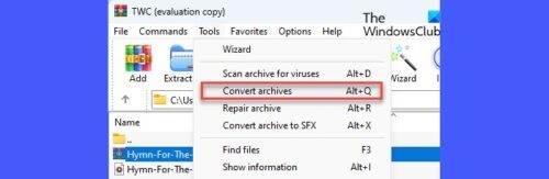 How to Split or Combine RAR files in Windows 11