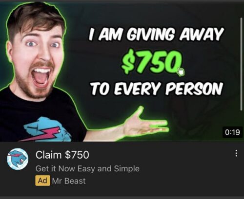 What are popular Fake MrBeast Giveaway Scams?