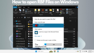How to Open RBF Files on Windows