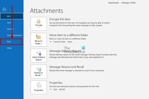 How to print all Attachments in Outlook