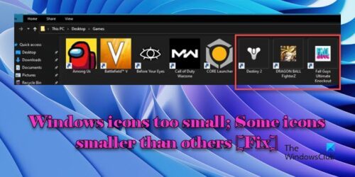 Windows icons too small; Some icons smaller than others [Fix]