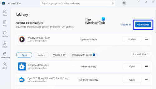 You might need to take action in another window Microsoft Store