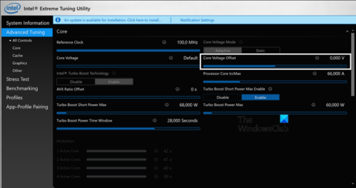 How to Undervolt and Overclock CPU using Intel XTU