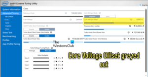 Intel XTU Core Voltage offset greyed out [Fix]