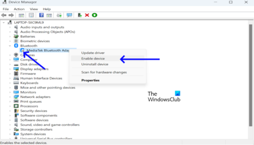 ASUS Bluetooth not working in Windows 11