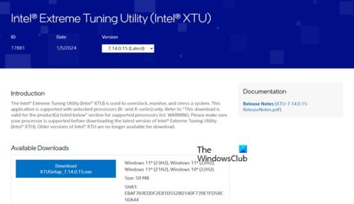 Intel XTU Core Voltage offset greyed out [Fix]