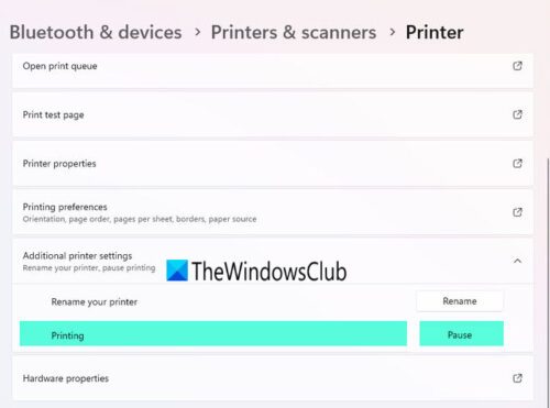 How to Pause Printing in Windows 11