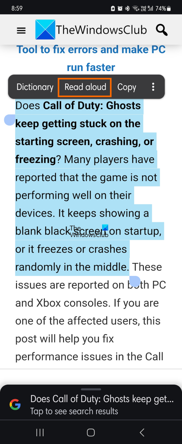 How to get Chrome to Read Text Aloud on PC or Phone