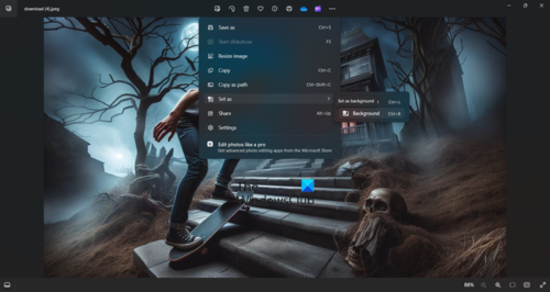 How to create a Desktop Background using AI
