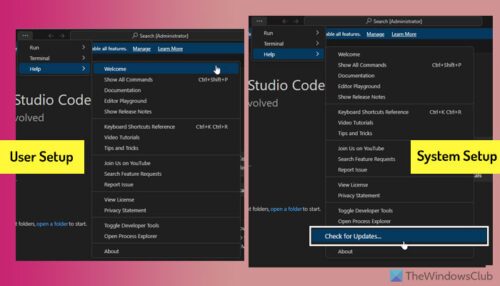 Updates are disabled because you are running user-scope installation