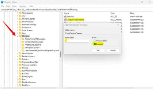 Stop or Allow this PC to access your mobile devices on Windows 11