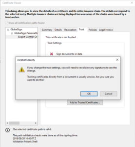 How to validate signature in PDF