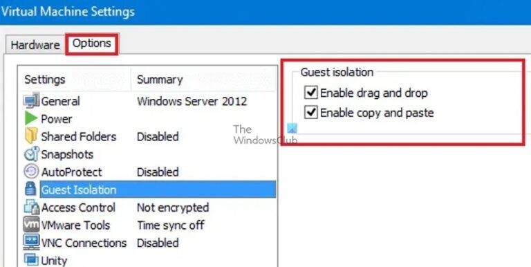 How to enable Copy/Paste in VMware