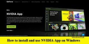 How to install and use NVIDIA App on Windows 11