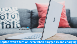 Laptop won't turn on even when plugged in and charging