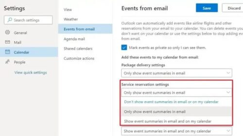 Prevent Outlook from adding events to my Calendar automatically