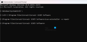 How to completely uninstall Corsair iCUE on Windows 11/10