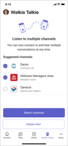 How to set up and use Walkie Talkie in Teams?