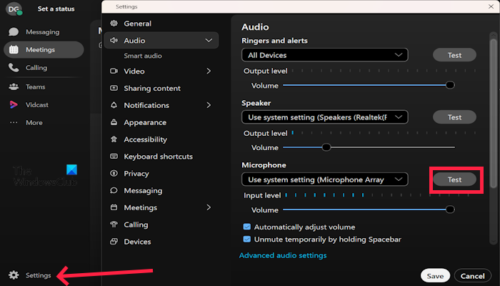 Webex Microphone is not working on Windows 11/10