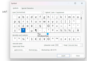How to type exponents in Microsoft Word