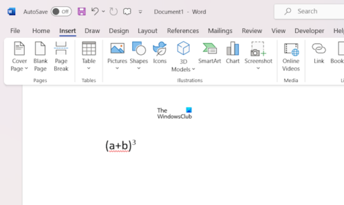 How to type exponents in Microsoft Word