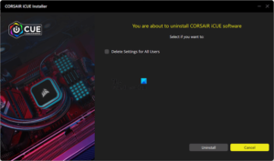 How to completely uninstall Corsair iCUE on Windows 11/10