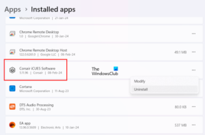 Corsair iCUE component high CPU, GPU and RAM usage