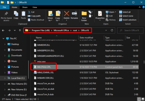 Outlook mail missing from Control Panel in Windows 11