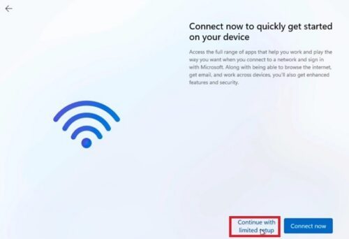 Stuck on Let's connect you to a network in Windows 11/10