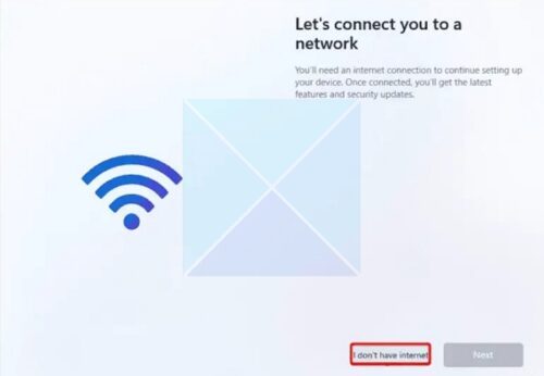 Stuck on Let's connect you to a network in Windows 11/10