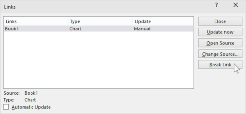 This Workbook contains links to one or more external sources that could ...